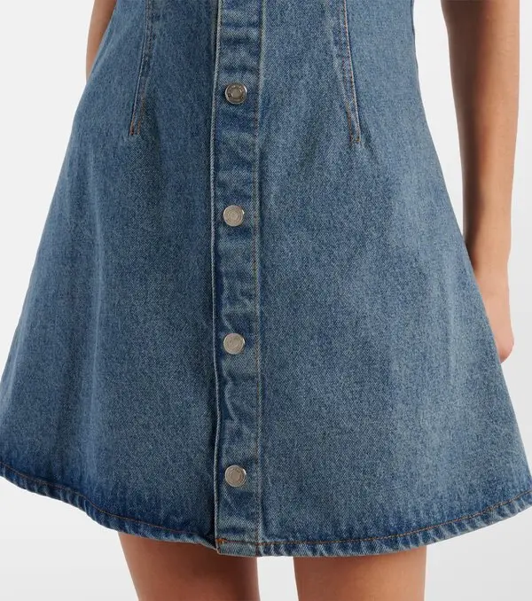 AMI Paris De Cœur Denim Shirt Dress