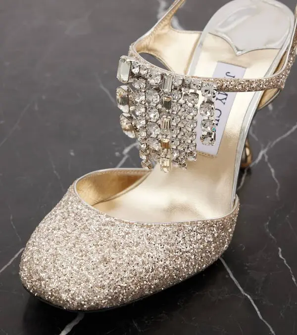JIMMY CHOO Verity 95 Glitter Pumps