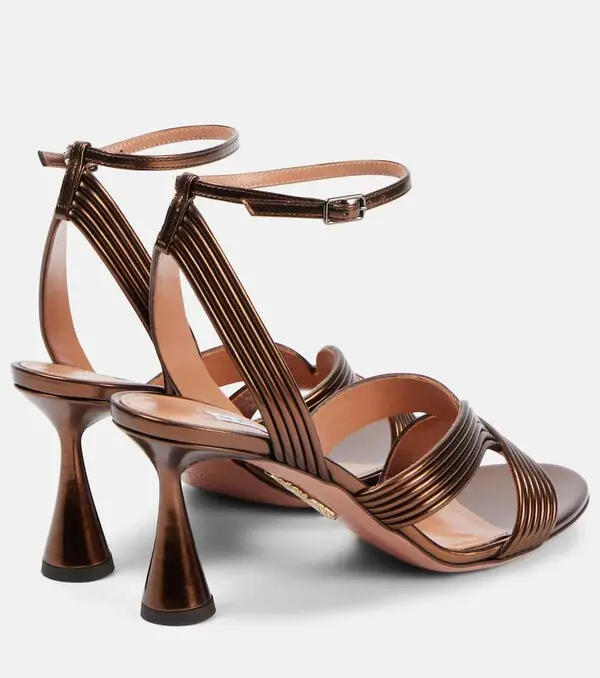 AQUAZZURA Daryl 75 Leather Sandals