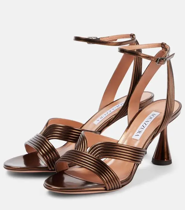 AQUAZZURA Daryl 75 Leather Sandals