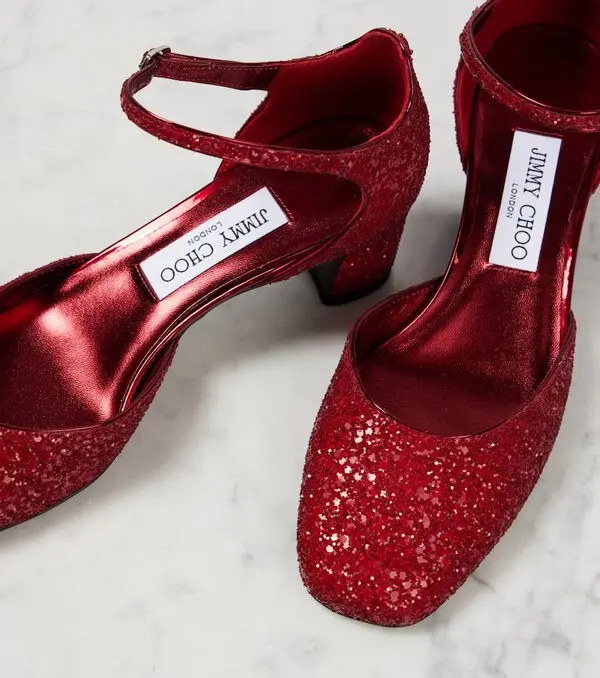 JIMMY CHOO Pixie 45 Glitter Pumps