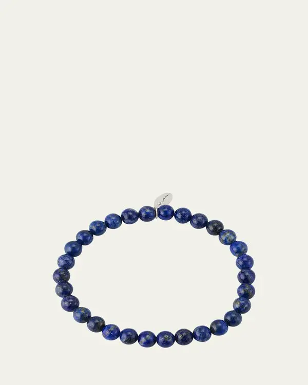 JAN LESLIE Lapis Lazuli Beaded Stretch Bracelet - Blue