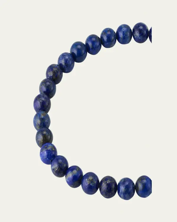 JAN LESLIE Lapis Lazuli Beaded Stretch Bracelet