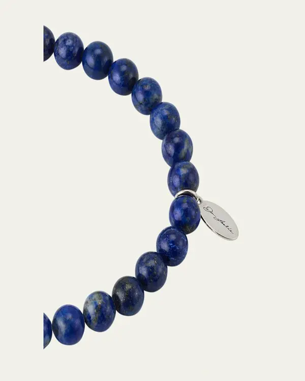 JAN LESLIE Lapis Lazuli Beaded Stretch Bracelet