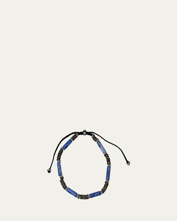 JAN LESLIE Cylinder Gemstone Beaded Bracelet