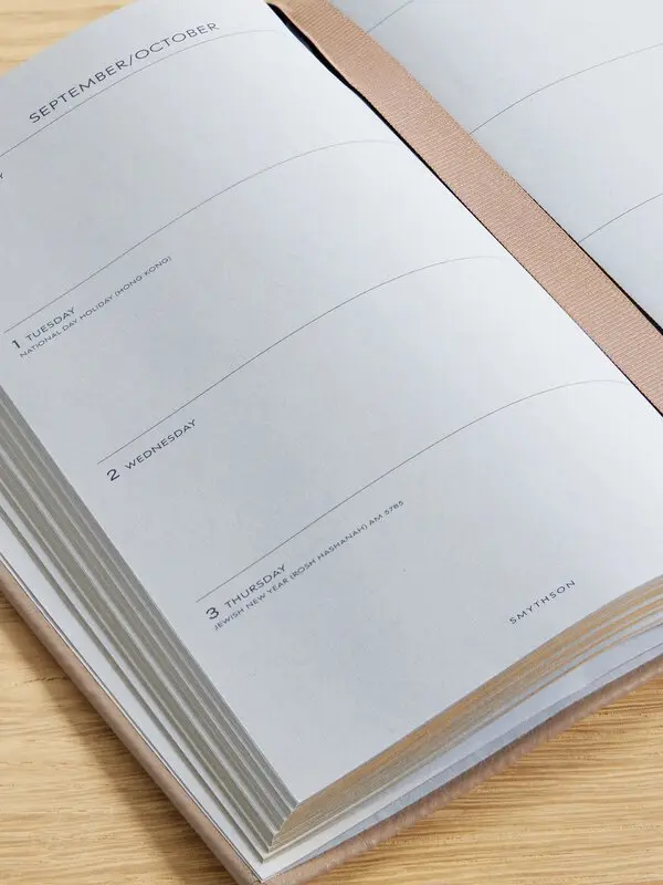 Smythson Chelsea Panama Textured-leather Diary