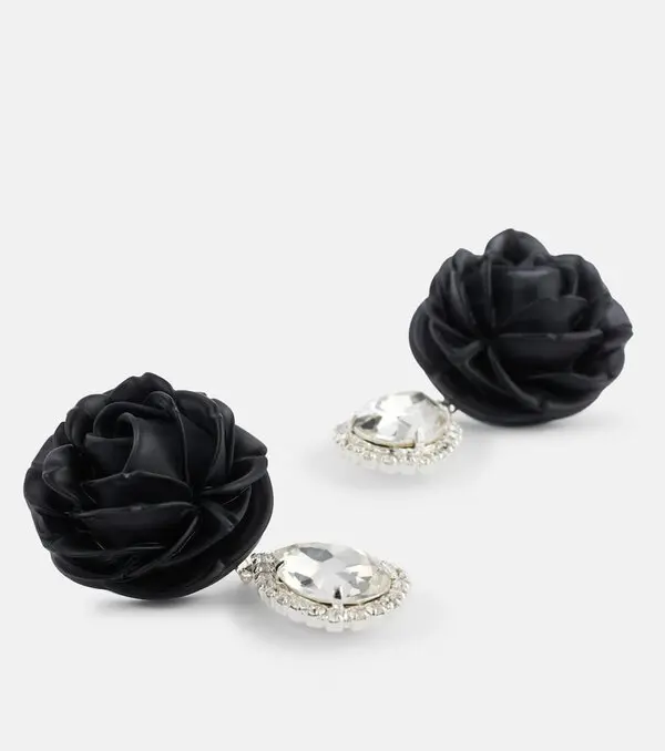 Magda Butrym Mini Rose Crystal-embellished Drop Earrings