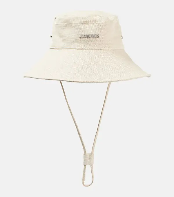 Jacquemus De-nîmes Linen And Cotton Denim Bucket Hat - White