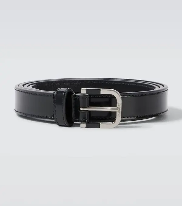 Saint Laurent Leather Belt - Black