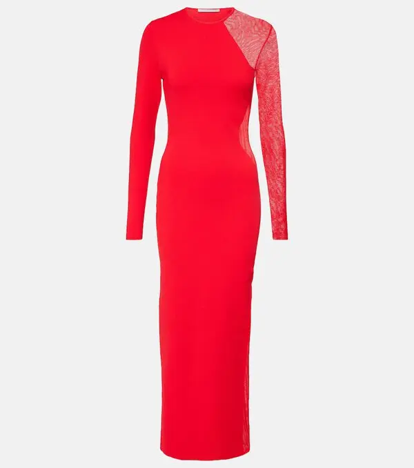 Stella McCartney Paneled Maxi Dress - Red
