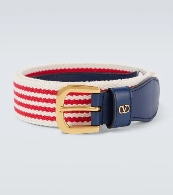 Valentino Garavani Striped Fabric Belt - Multicoloured