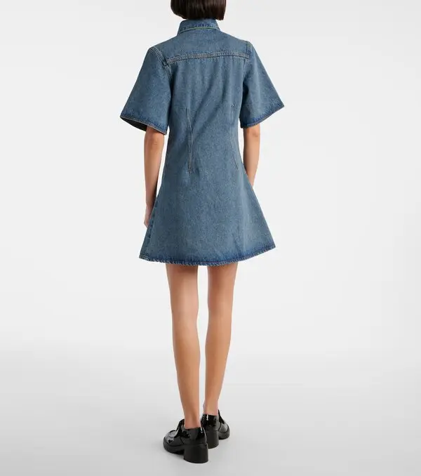AMI Paris De Cœur Denim Shirt Dress