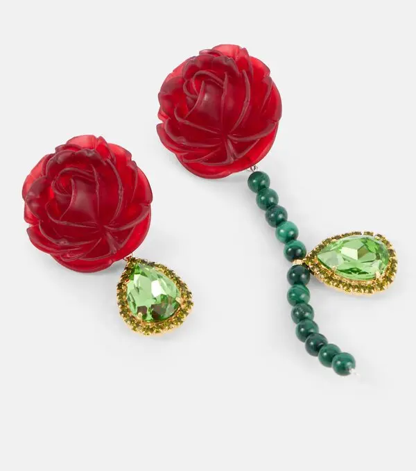 Magda Butrym Embellished Sterling Silver Drop Earrings