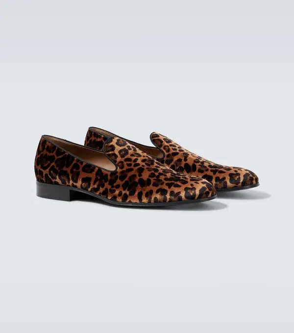 GIANVITO ROSSI Leopard-print Loafers