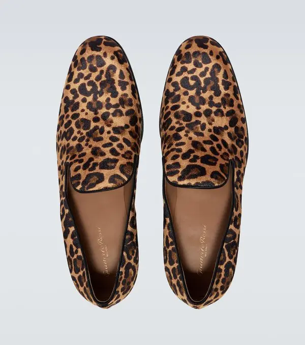 GIANVITO ROSSI Leopard-print Loafers