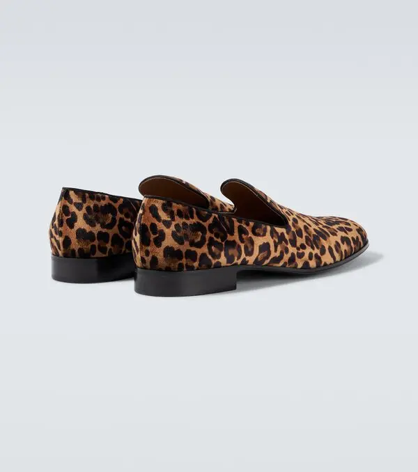 GIANVITO ROSSI Leopard-print Loafers - Brown