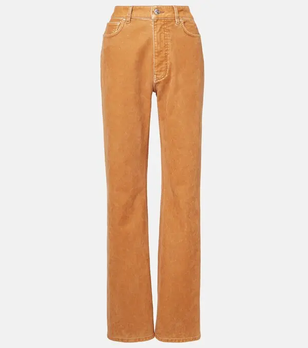 Rabanne High-rise Straight Leg Jeans - Orange