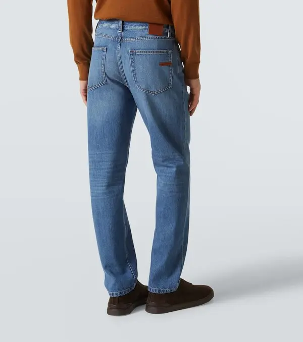 Zegna Roccia Straight Jeans - Blue