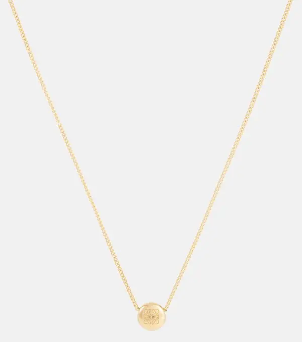 Loewe Anagram Sterling Silver Necklace - Gold