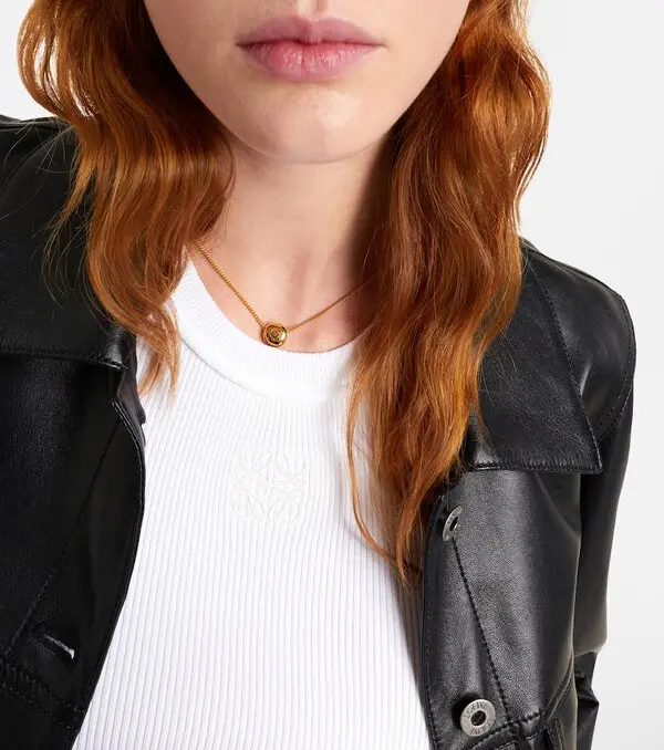 Loewe Anagram Sterling Silver Necklace - Gold