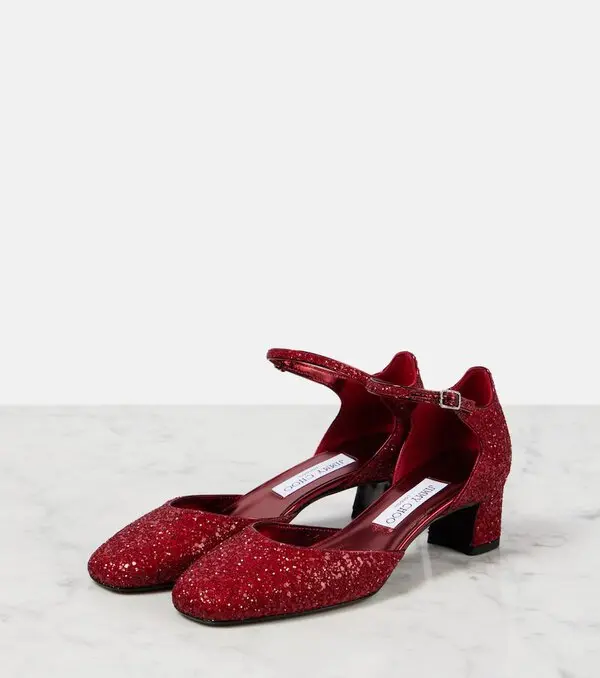 JIMMY CHOO Pixie 45 Glitter Pumps