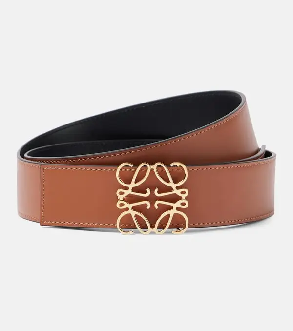 Loewe Anagram Reversible Leather Belt - Multicoloured