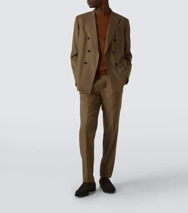 Zegna Suede Penny Loafers - Brown