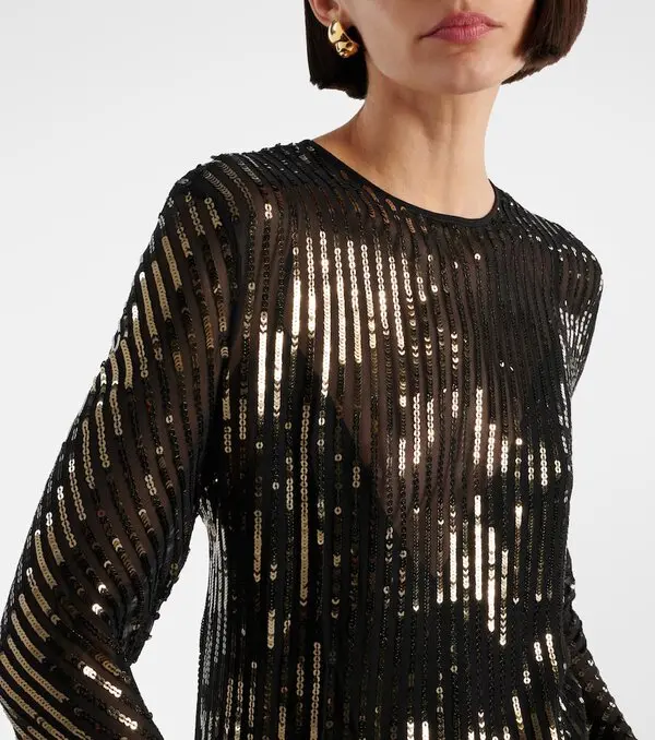 Johanna Ortiz Sequined Silk Gown