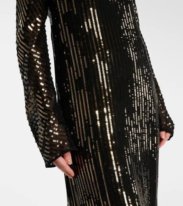 Johanna Ortiz Sequined Silk Gown