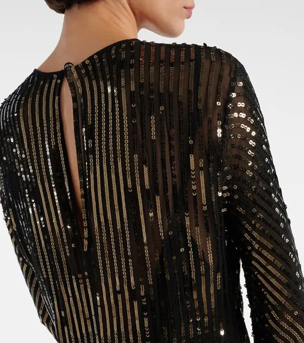 Johanna Ortiz Sequined Silk Gown