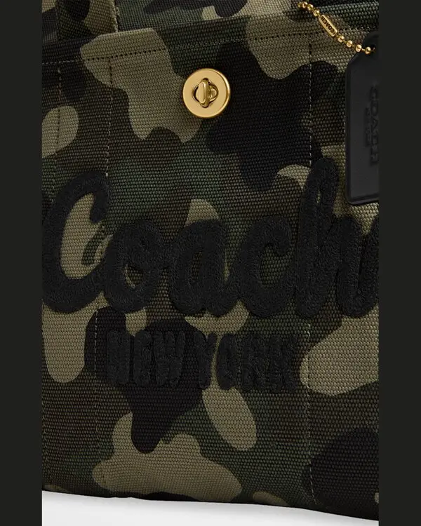 Coach Cargo Camo Printed Canvas Tote Bag