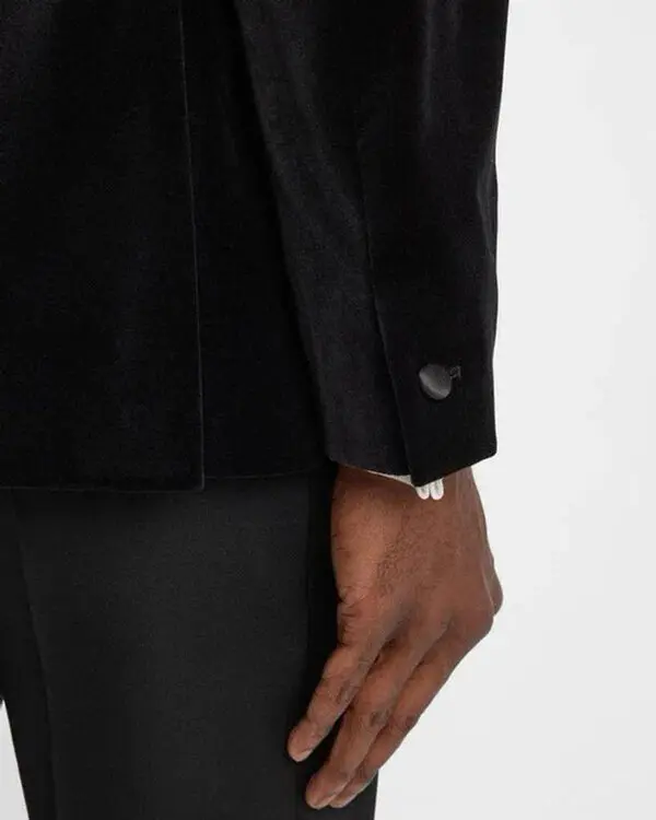 REISS Apos;s Ace Velvet Satin-trim Blazer
