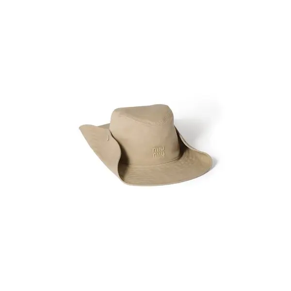 Miu Miu Gabardine Cowboy Hat - Beige