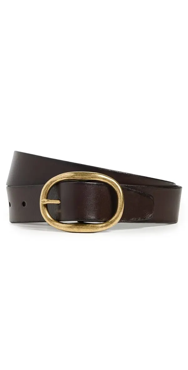 Madewell Oval Buckle Belt - Coffee Bean