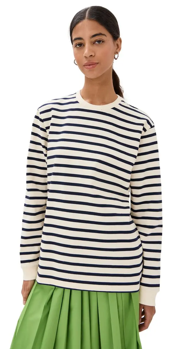 Tibi Striped Perfect Tee
