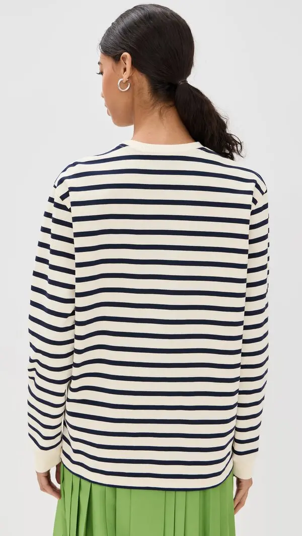 Tibi Striped Perfect Tee