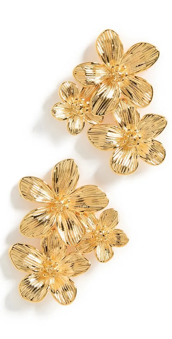 Shashi Botanique Stud Earrings - Gold