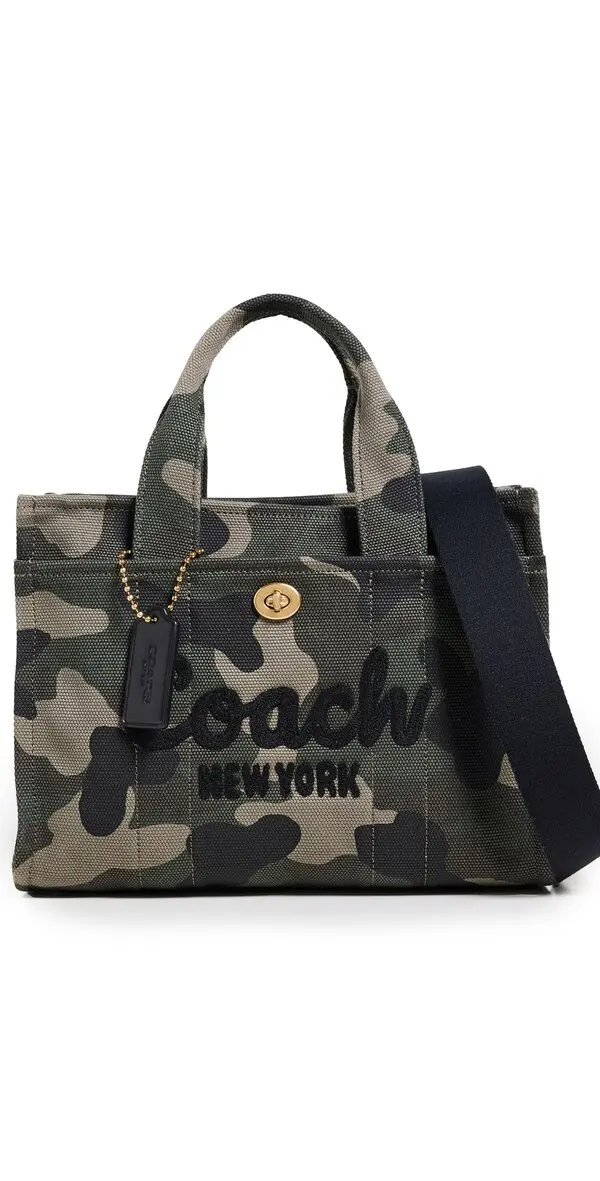 COACH Camo Printed Canvas Cargo Tote 26