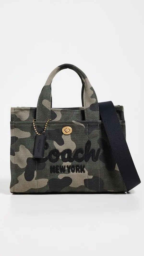 COACH Camo Printed Canvas Cargo Tote 26