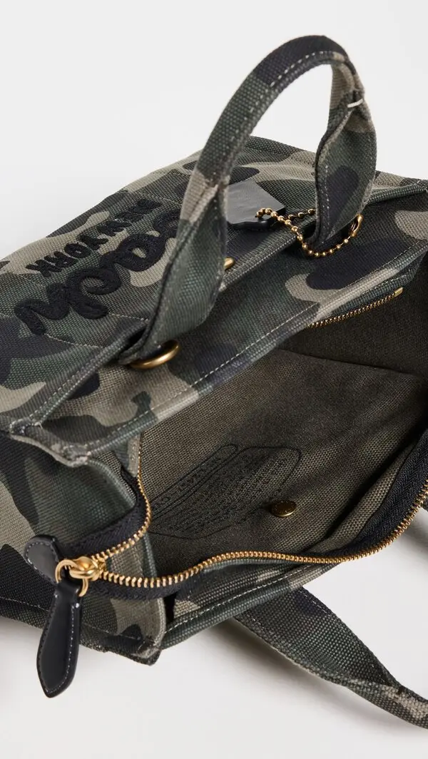 COACH Camo Printed Canvas Cargo Tote 26