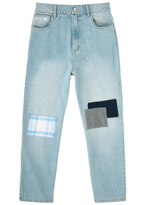 SINCLAIR Appliquéd Straight-leg Jeans