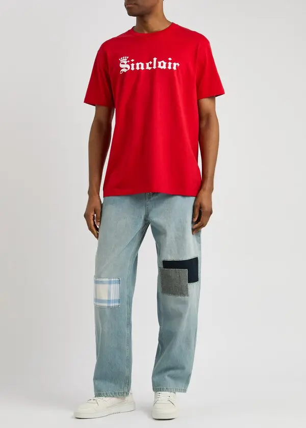 SINCLAIR Appliquéd Straight-leg Jeans