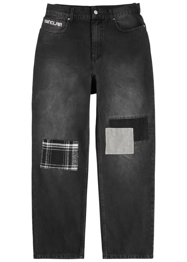 SINCLAIR Country Appliquéd Straight-leg Jeans - Black