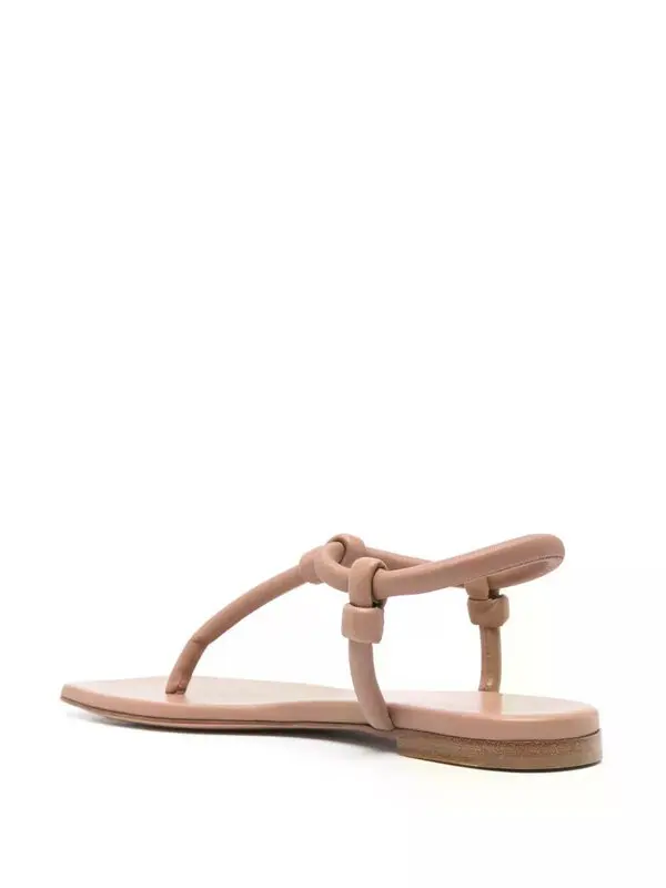 GIANVITO ROSSI Leather Flip-flops - Neutrals