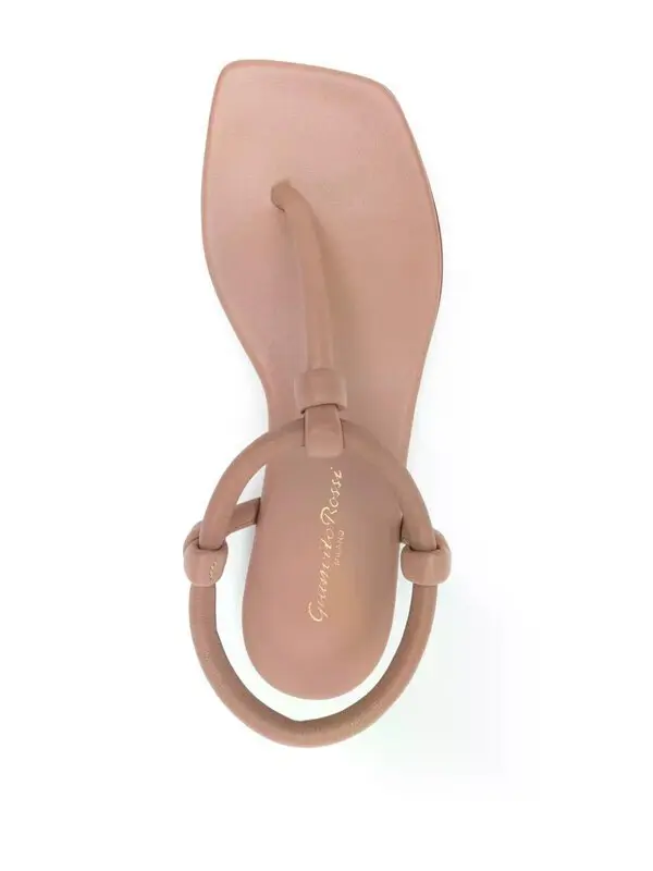 GIANVITO ROSSI Leather Flip-flops - Neutrals
