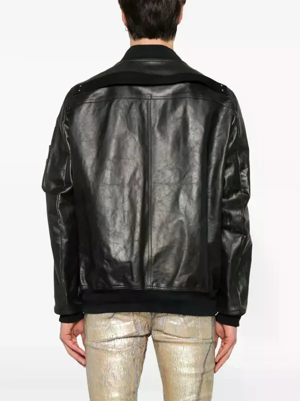 Rick Owens Leather Bomber Jacket