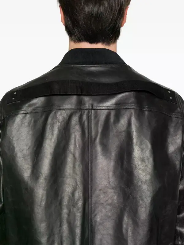 Rick Owens Leather Bomber Jacket