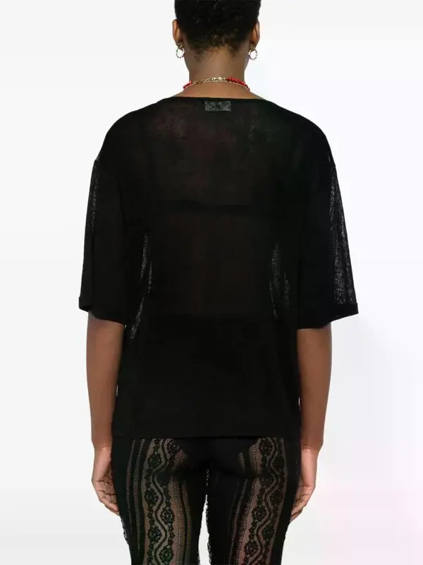 P.a.r.o.s.h Fine-knit Blouse - Black