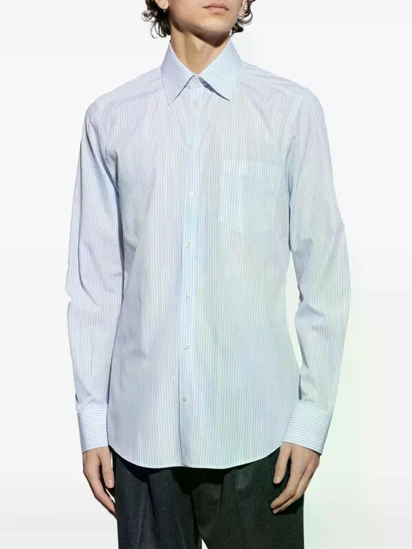 Dolce & Gabbana Striped Cotton Shirt - Blue