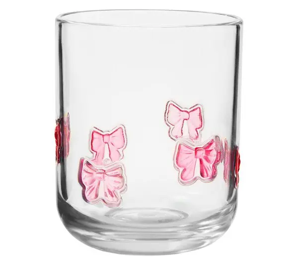 GODINGER Pink Bow Acrylic Drinking Glass - One-color